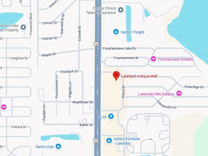 16. lakeland antique mall (4985 us hwy 98 n) map