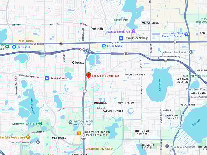 16. lee & rick's oyster bar map