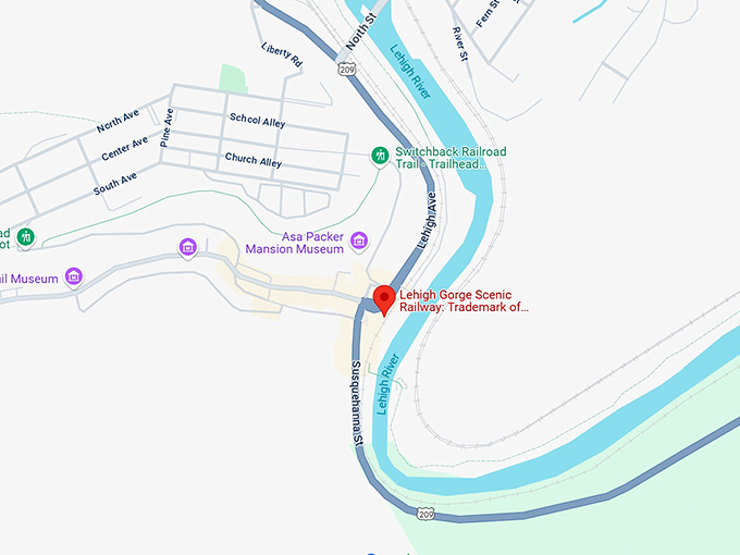 16. lehigh gorge scenic railway trademark of the reading & northern railroad map