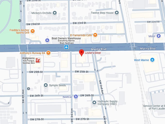 16. lester’s diner map