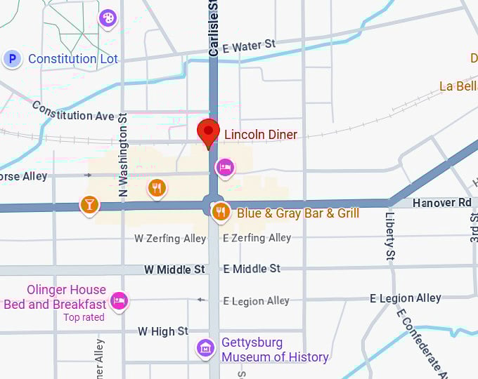 16. lincoln diner map
