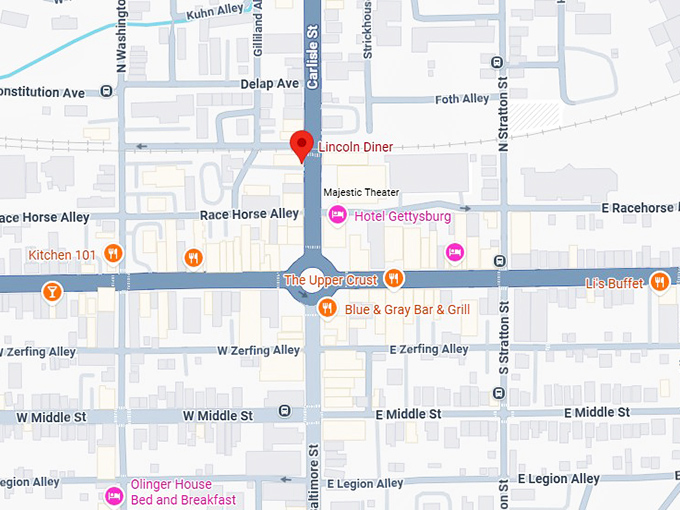 16. lincoln diner map