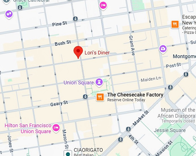 16. lori’s diner map