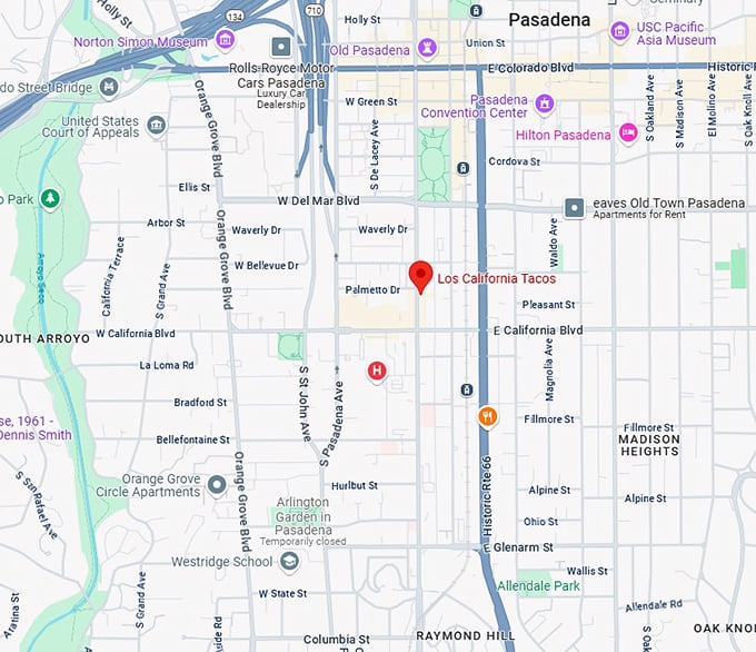16. los california tacos map