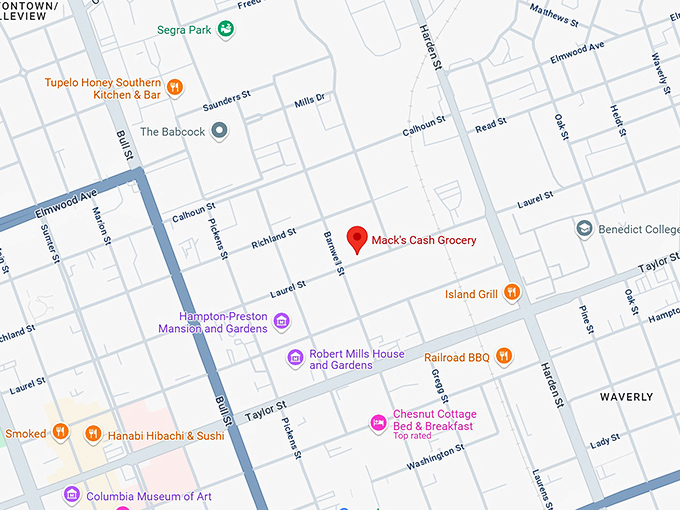 16. mack's cash grocery map