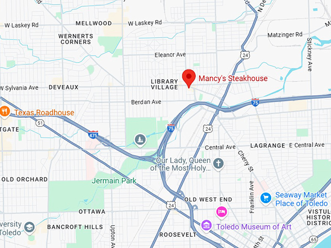16. mancy's steakhouse map