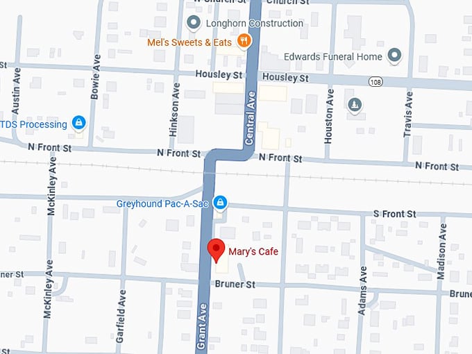 16. mary's cafe map
