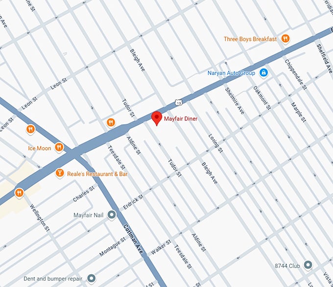 16. mayfair diner map