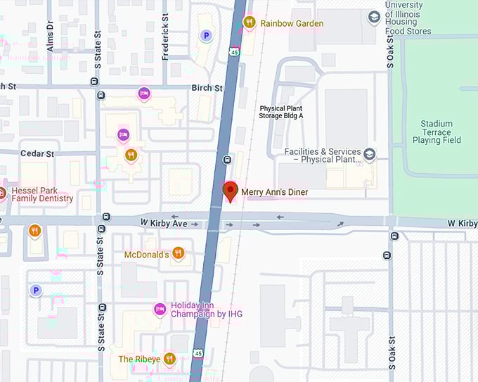 16. merry ann's diner map