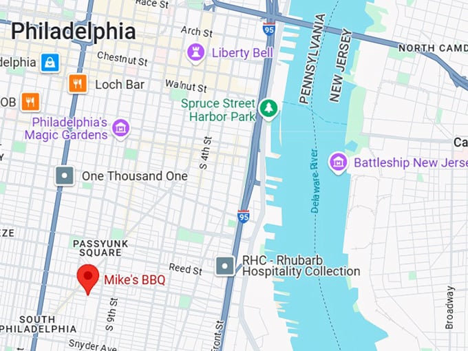 16. mike's bbq map