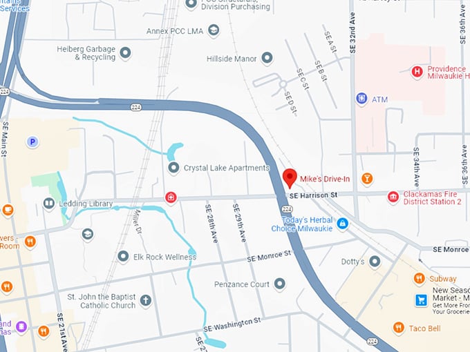 16. mike’s drive‑in map