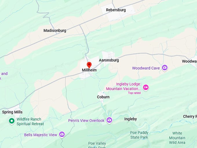 16. millheim map
