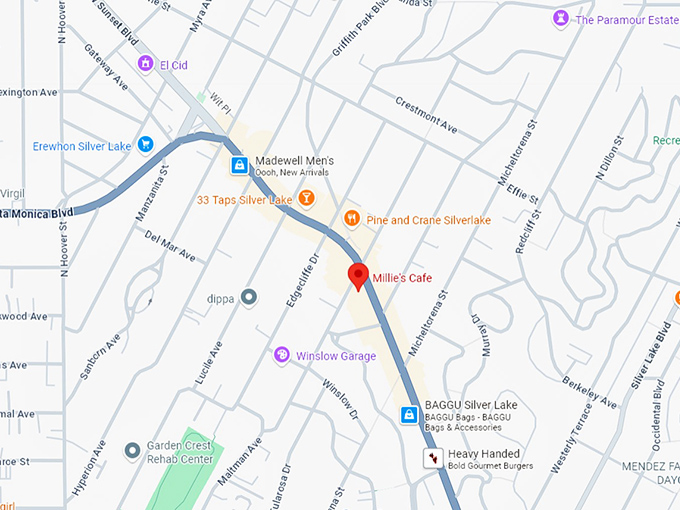16. millie’s cafe map