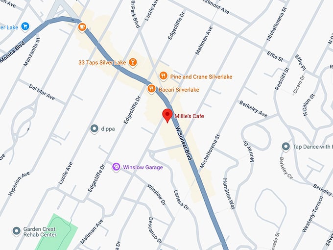 16. millie’s cafe map