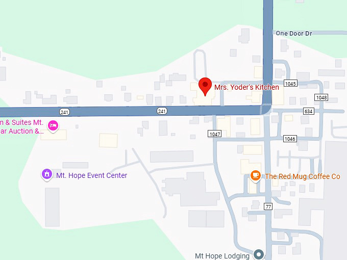 16. mrs. yoder's kitchen map
