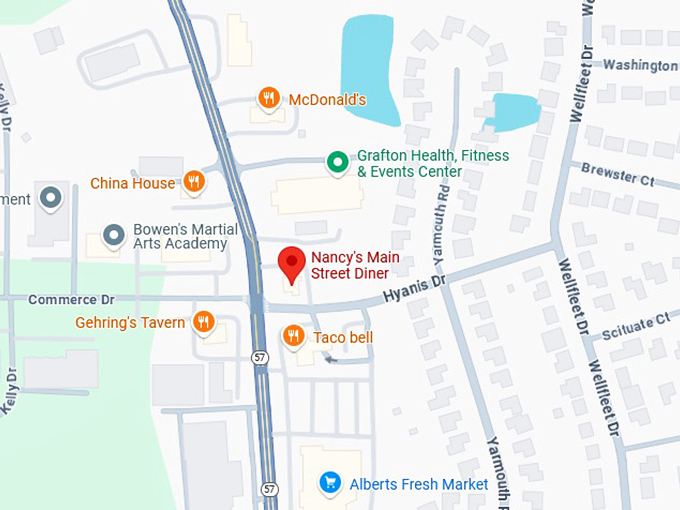 16. nancy’s main street diner map