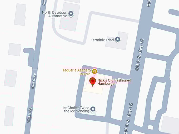 16. nick's old fashioned hamburger map