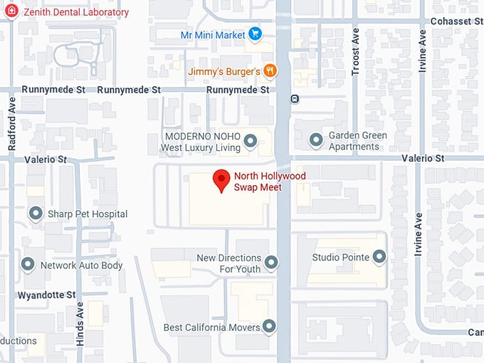 north hollywood swap meet map