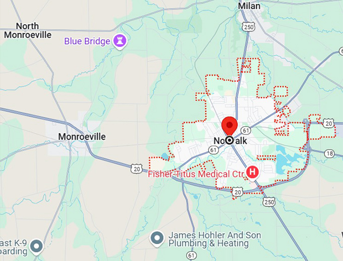 16. norwalk, oh map