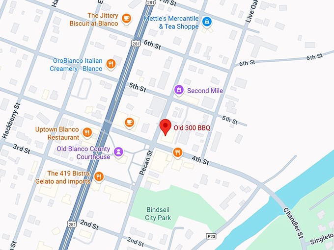 16. old 300 bbq map