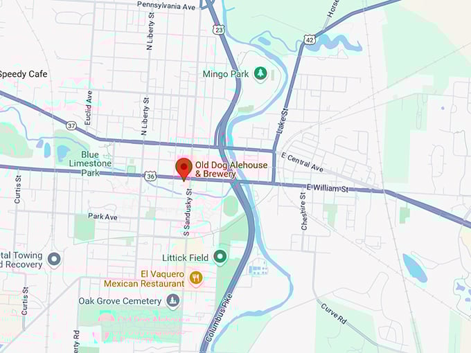 16. old dog alehouse & brewery map