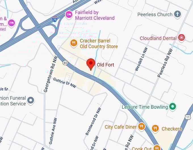 16. old fort restaurant map