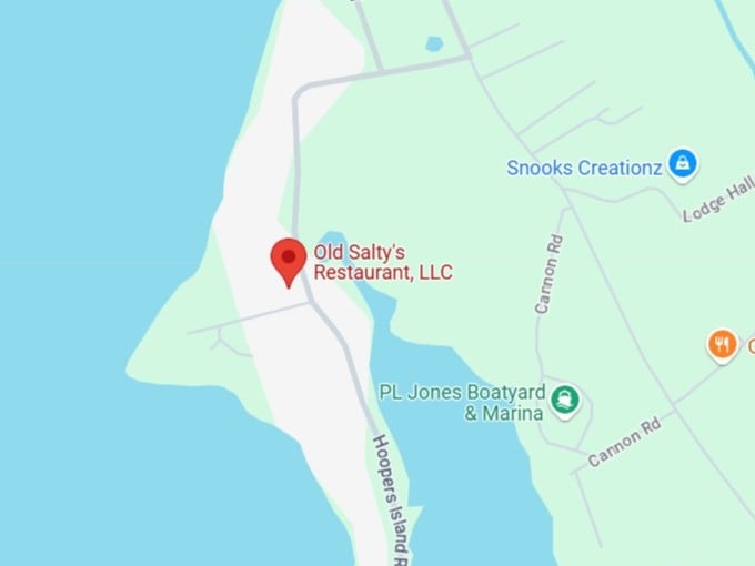 16. old salty’s restaurant map