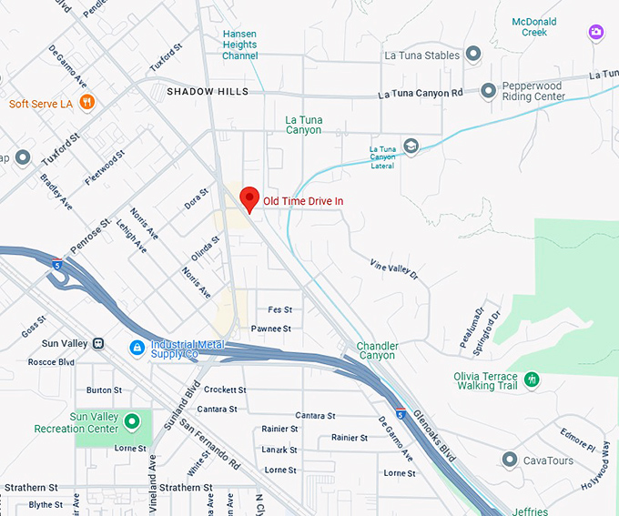 16. old time drive in map