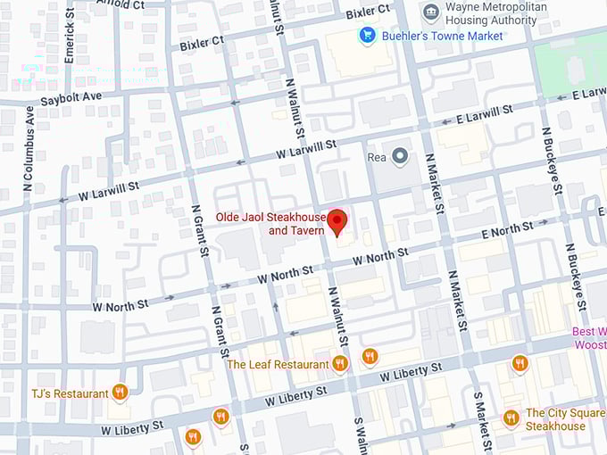 16. olde jaol steakhouse and tavern map