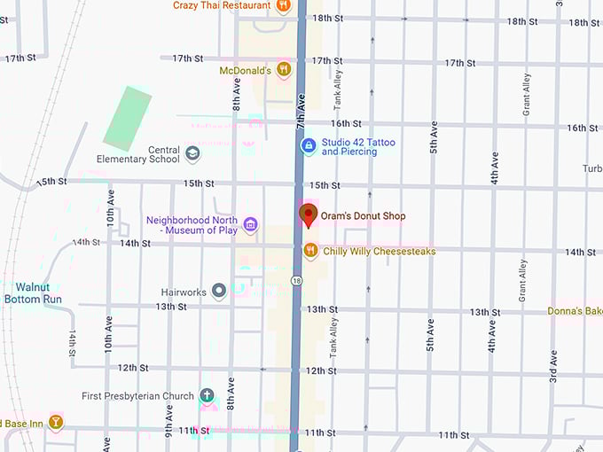 16. oram's donut shop map