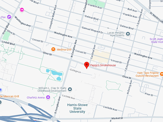 16. pappy’s smokehouse map