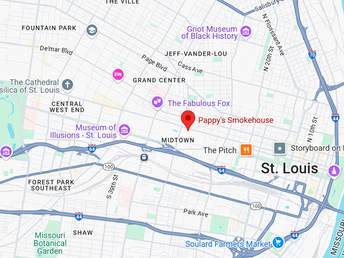 16. pappy’s smokehouse map