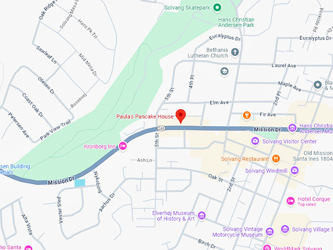 16. paula’s pancake house map