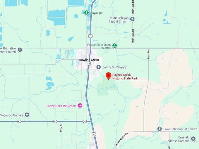16. paynes creek historic state park map