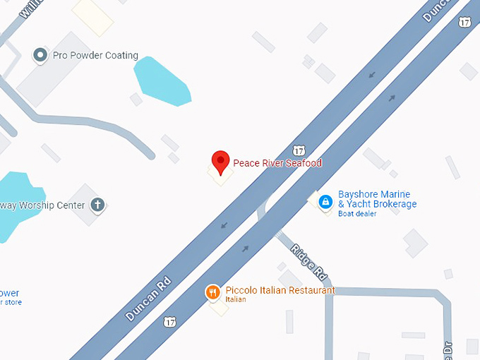 peace river seafood map