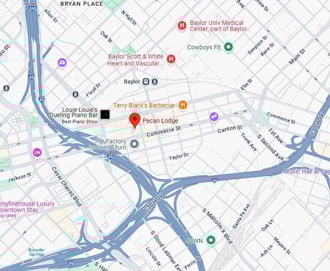 16. pecan lodge map
