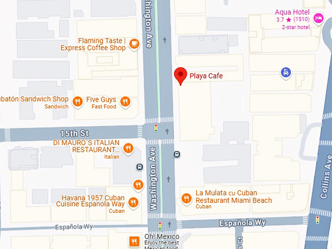 16. playa cafe map