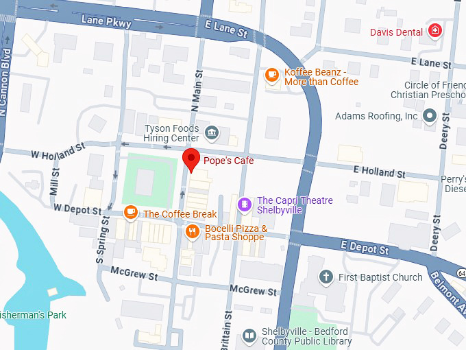 16. pope's cafe map