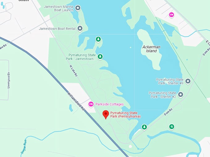 16. pymatuning state park (pennsylvania) map