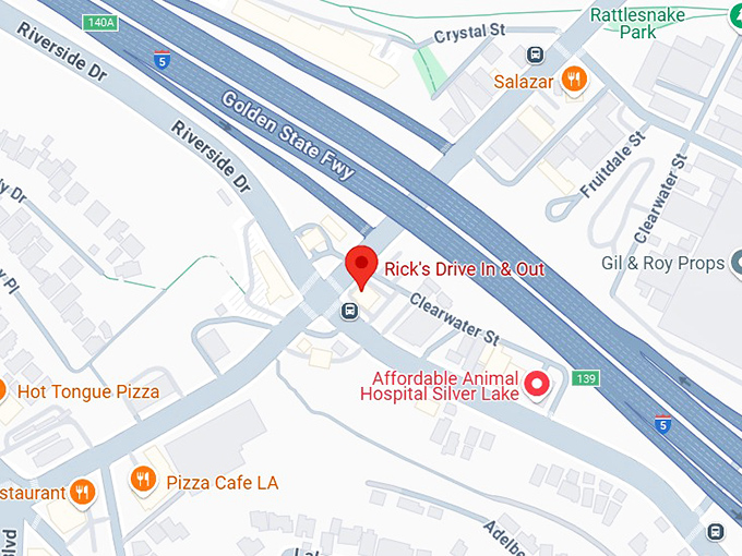 16. rick's drive in & out map