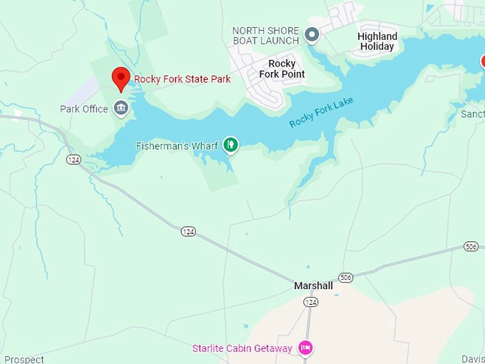 16. rocky fork state park map