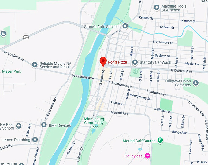 16. ron's pizza map