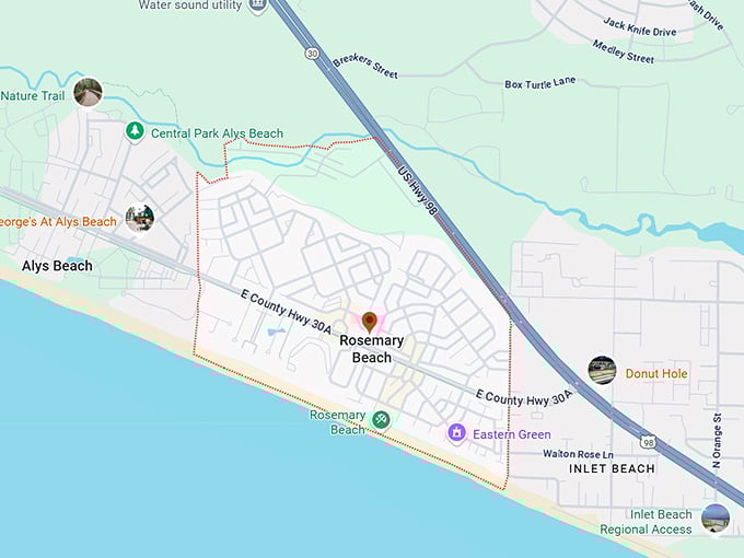 16. rosemary beach, fl map