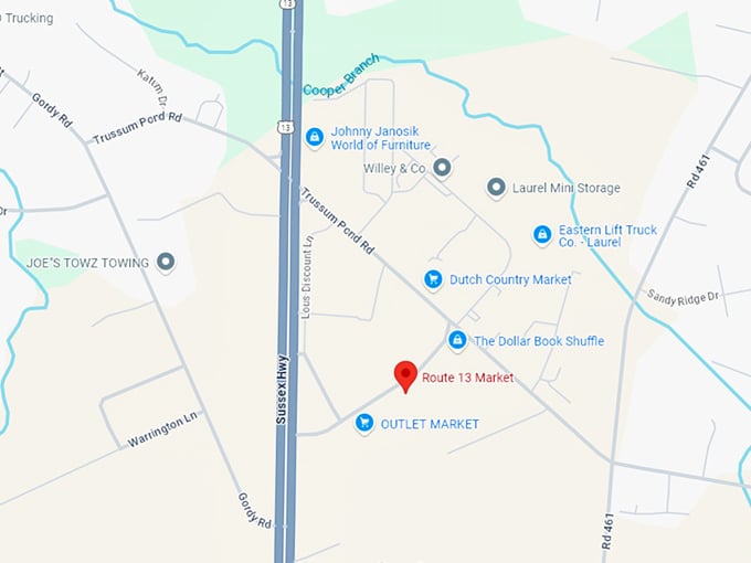 16. route 13 market map