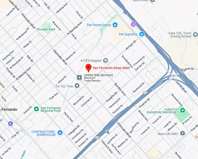 san fernando swap meet map