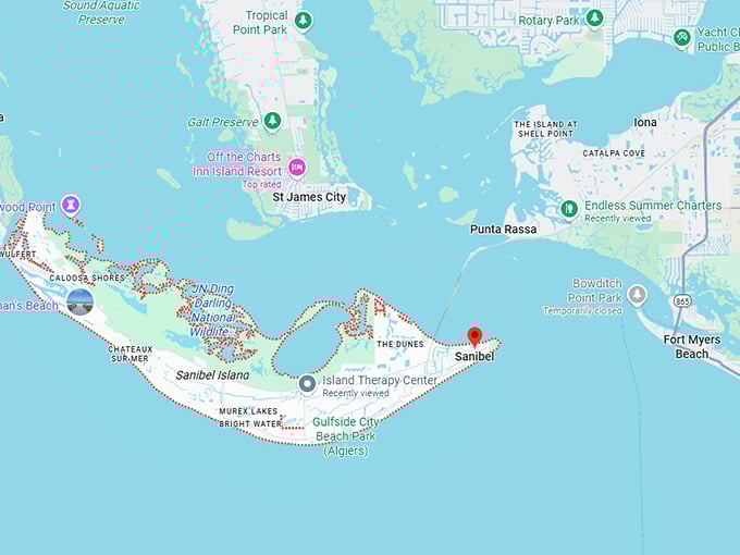 16. sanibel map
