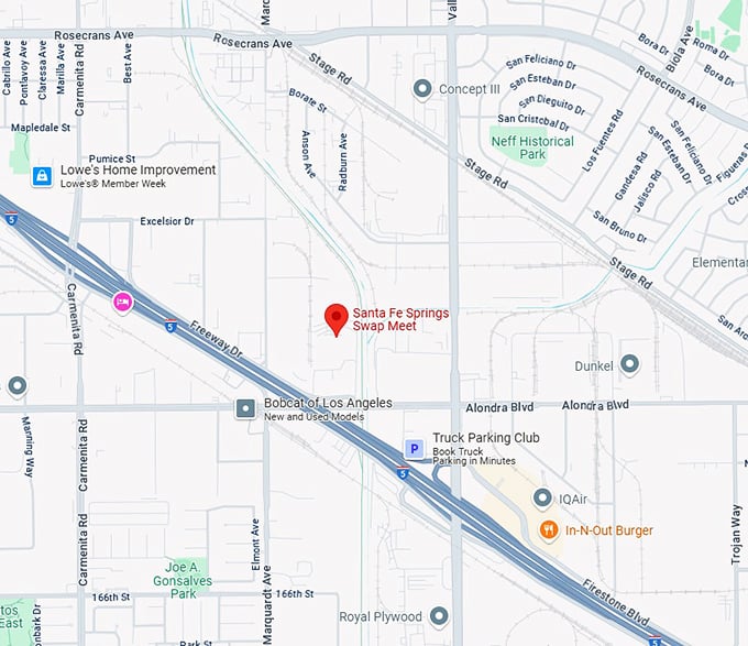 16. santa fe springs swap meet map