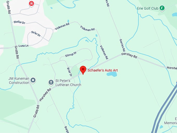 16. schaefer's auto art map