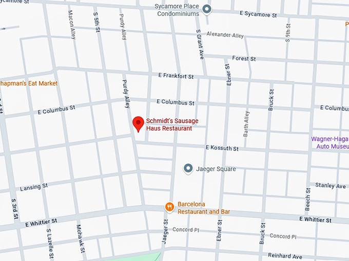 16. schmidt’s sausage haus restaurant map
