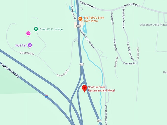 16. scotrun diner restaurant and motel map